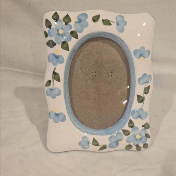 Vintage | Accents | Vintage Ceramic Blue Floral Photo Frame Picture ...